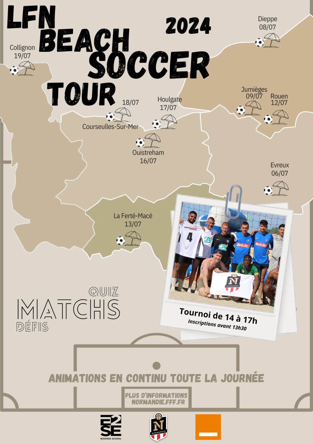 LFN Beach Soccer Tour 2024 – LIGUE DE FOOTBALL DE NORMANDIE
